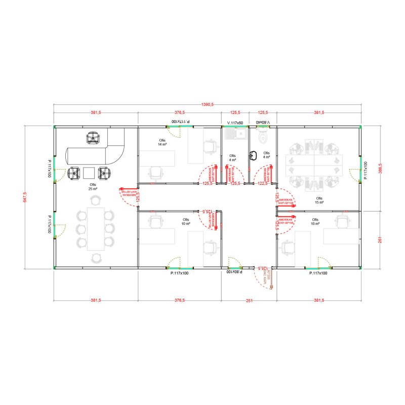 90 m2 Office | Max Prefabs